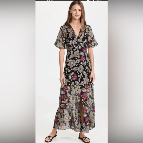 rag & bone | Dresses | Rag Bone Black Floral Maxi Dress | Poshmark